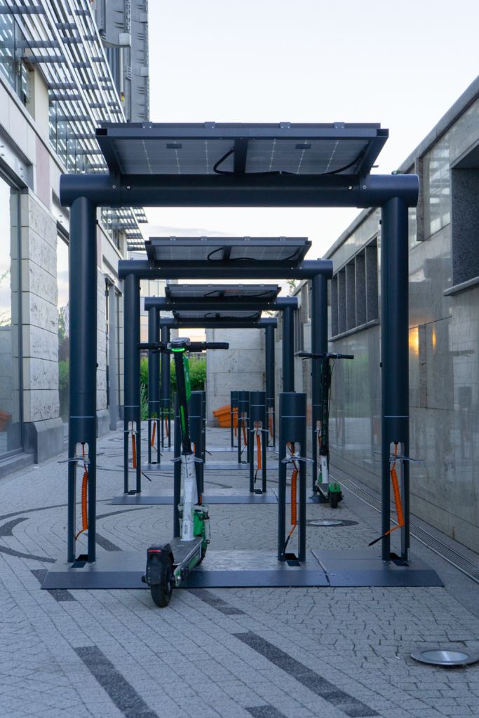 SOLAR SCOOTER CHARGING SYSTEM jCHARGE - IBOMBO | Public Bike Repair Station